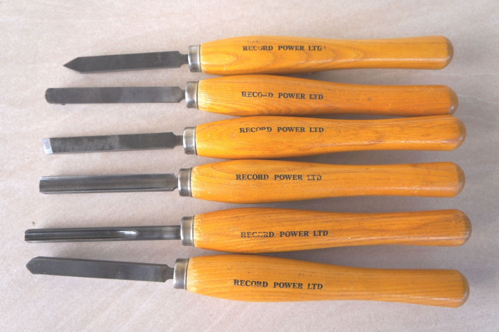 ITEM 16. SET OF SIX RECORD POWER LTD WOOD TURNING CHISELS - ONLINE TOOL ...