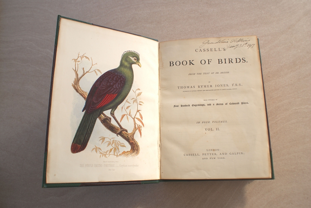 CASSELL'S BOOK OF BIRDS ANTIQUE SET OF 4 VOLUMES - TVA